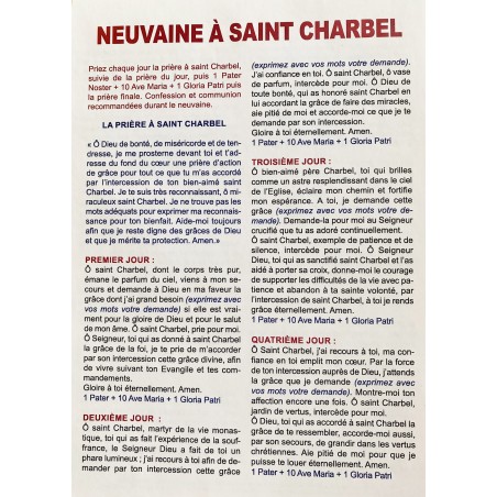 Feuillet neuvaine à saint Charbel - Boutique Chrétienne La Bonne No...