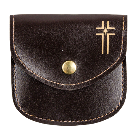 Pochette à chapelet en cuir - Boutique Chrétienne La Bonne Nouvelle